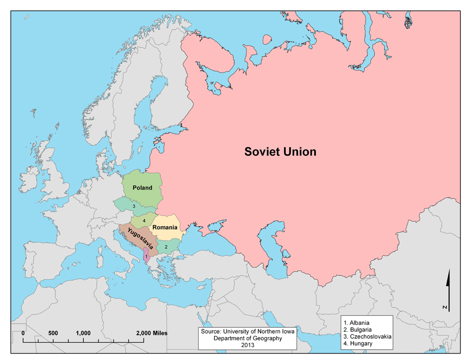 Figure 1. Map of Eurasia in 1990